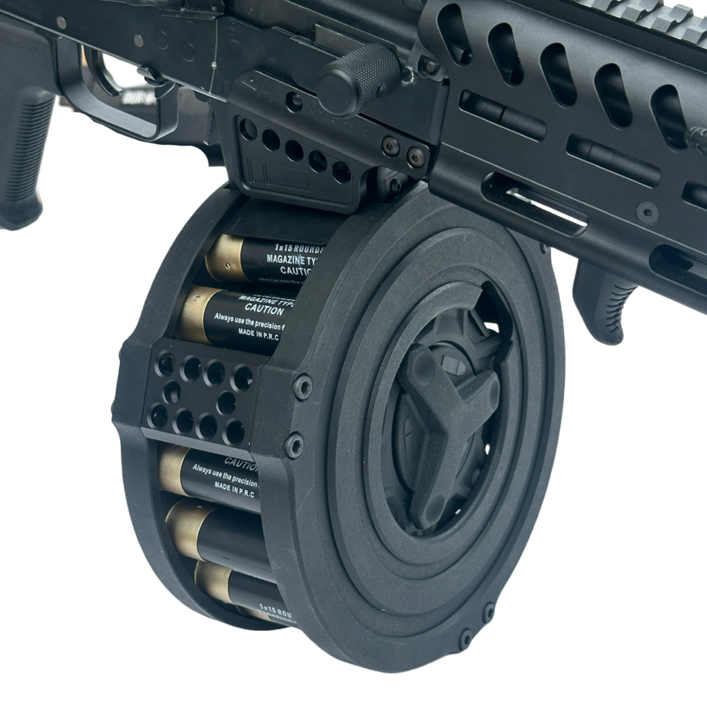 ITP SAIGA 12K SHOTGUN DRUM MAGAZINE FOR TOKYO MAURI – PRIORITY AIRSOFT